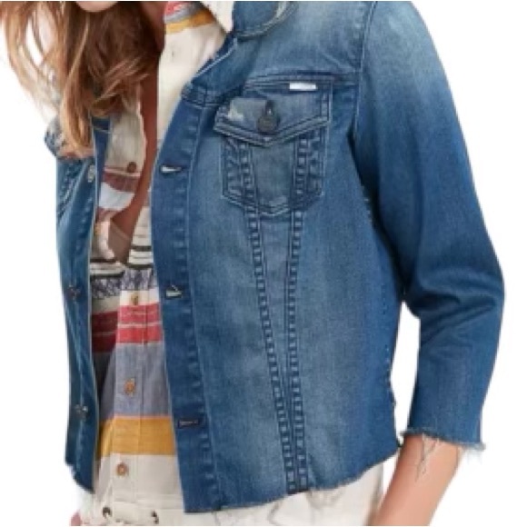 MOTHER | Jackets & Coats | Mother The Bruiser Fray Denim Jacket | Poshmark